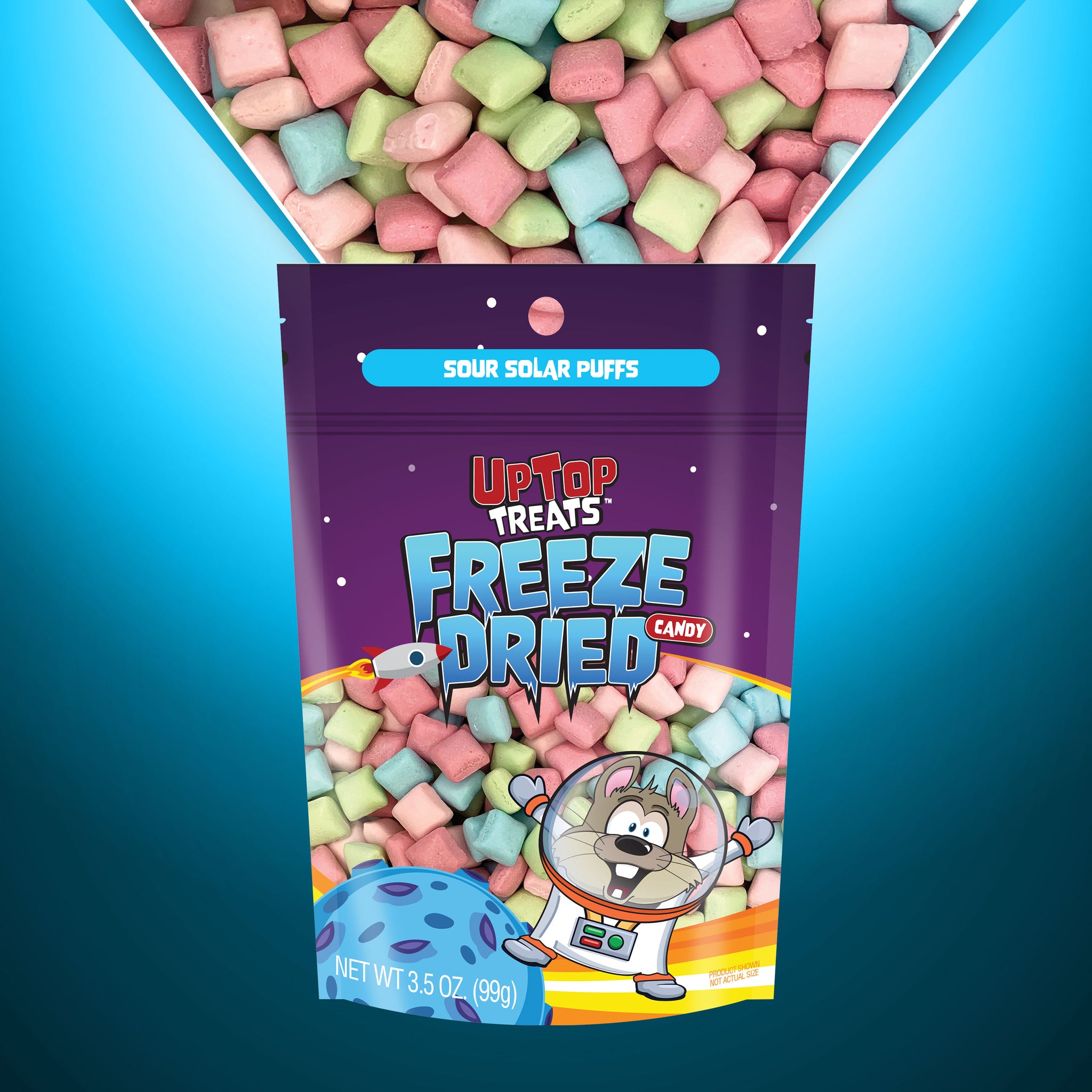 Freeze Dried Sour Starburst - Solar Puffs | Uptop Treats